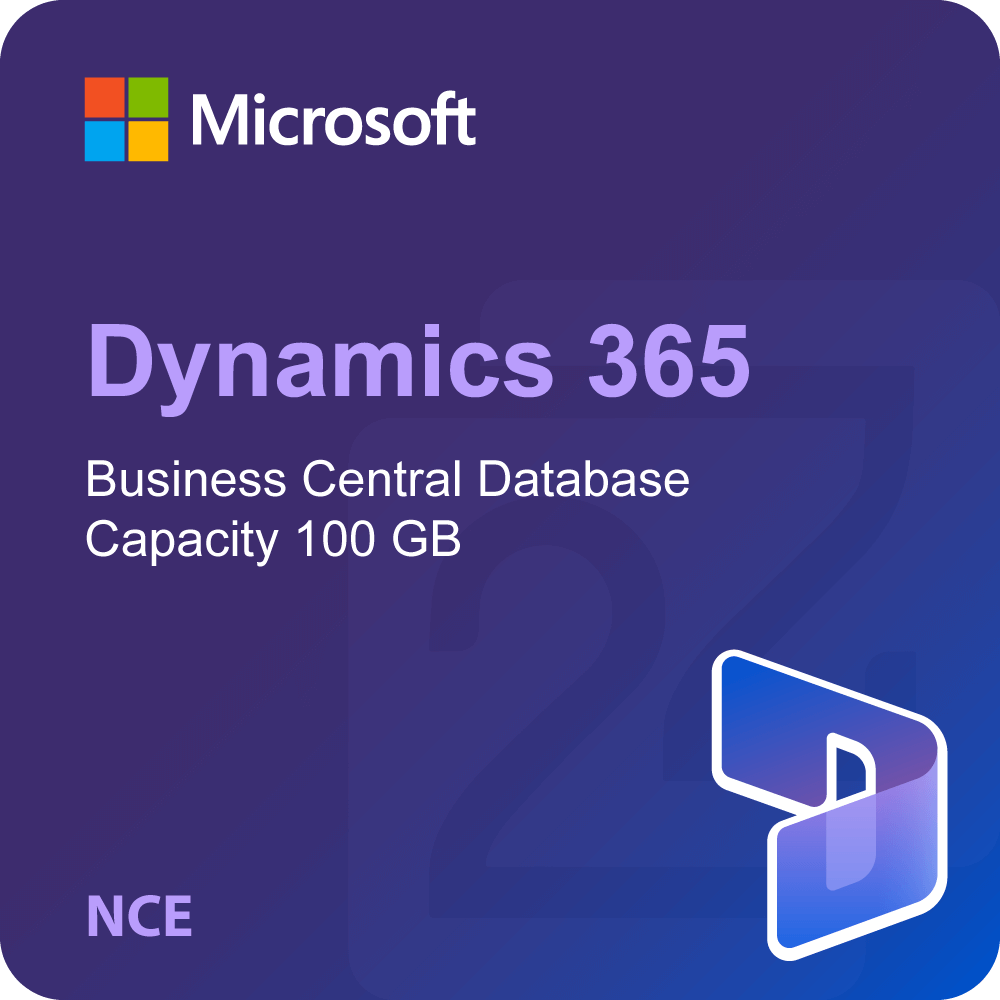 Microsoft Dynamics 365 Business Central Database Capacity 100 GB (NCE)