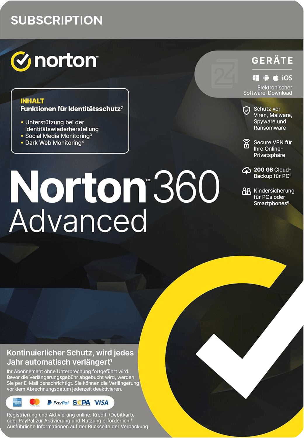 Norton 360 Advanced | Blitzhandel24 – Software and Cloud Licensing ...
